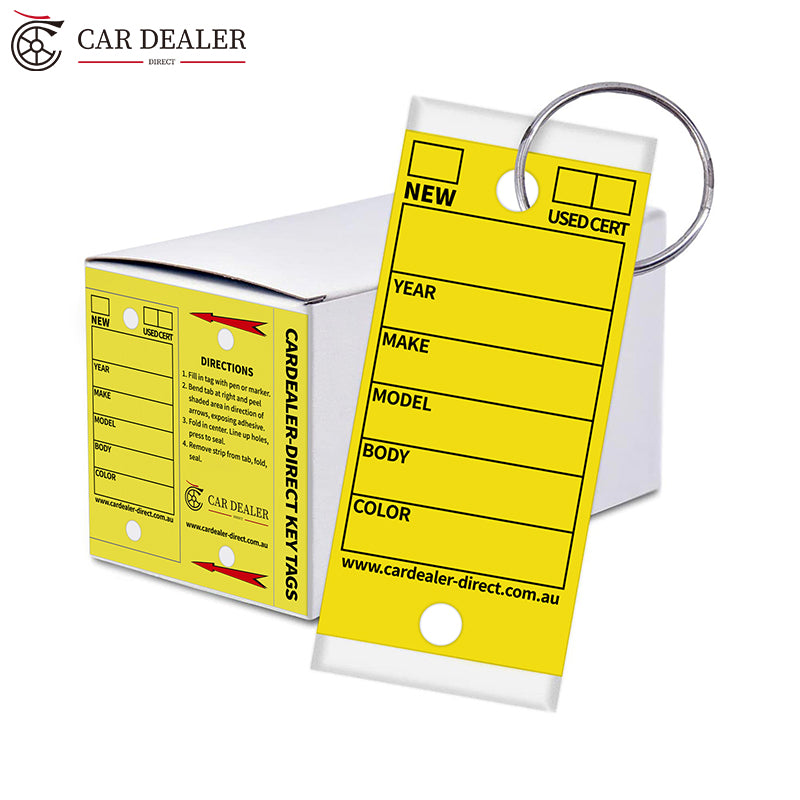 Car Dealer Paper Self Laminating Key Tags With Ring — Australia ...