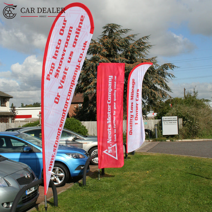 Used Car Dealership Tear Drop Flags — Australia Cardealer-Direct