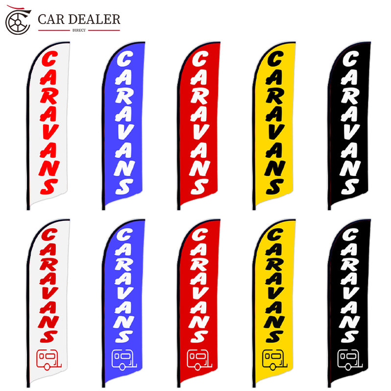 Caravans Advertising Blade Feather Flags — Australia Cardealer-Direct