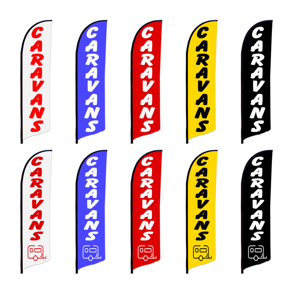 Caravans Advertising Blade Feather Flags – Australia Cardealer-Direct