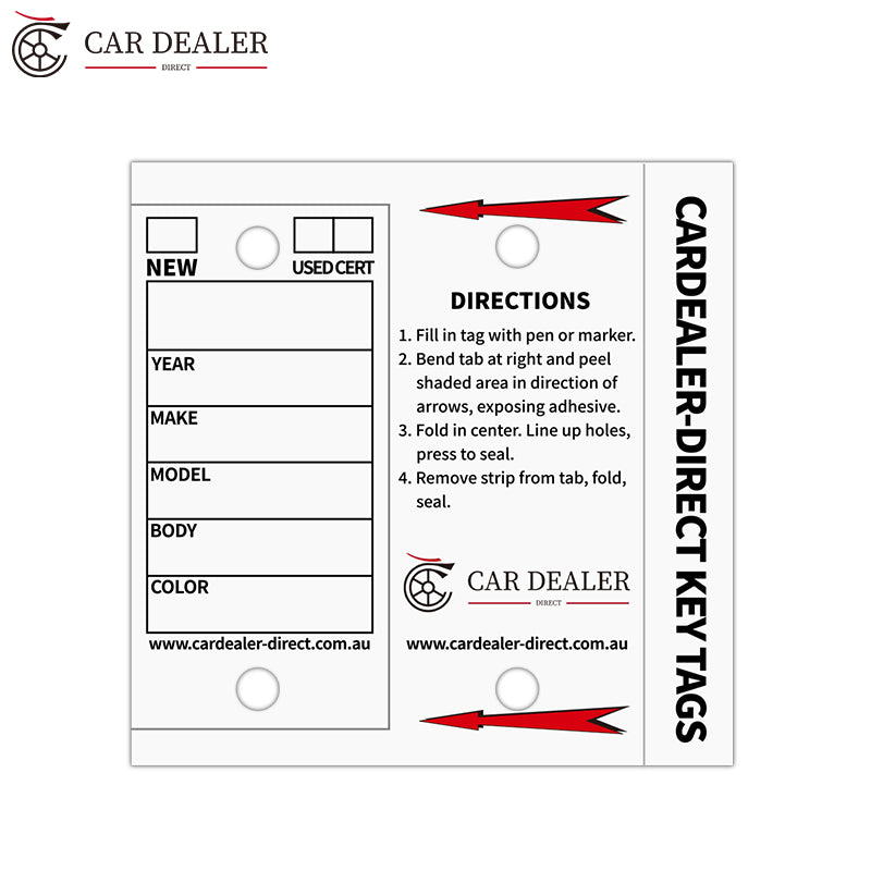 Car Dealer Paper Self Laminating Key Tags With Ring – Australia ...