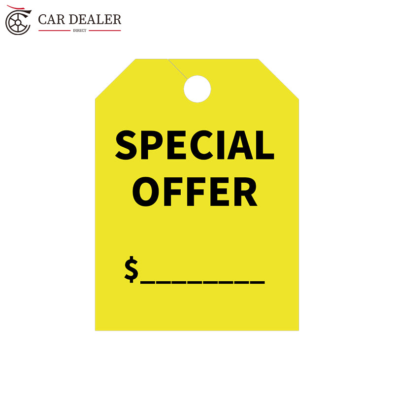 Custom Vehicle Sale Mirror Hang Tags For Automotive Dealerships ...